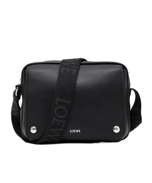 Loewe Logo-plaque Shoulder Bag - Black