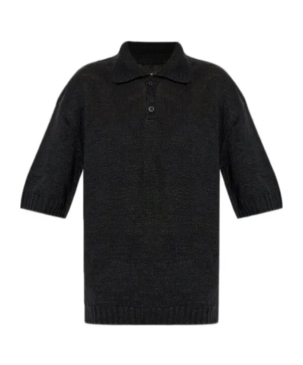 MAISON MARGIELA Short-sleeve Knitted Polo Top