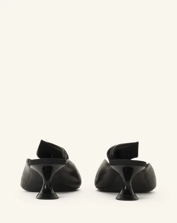 LANVIN Pointed Toe Heeled Mules With Bow Detailing