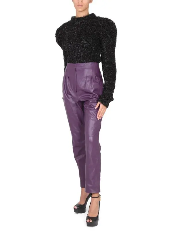 Alberta Ferretti Long Sleeve Metallic Sweater