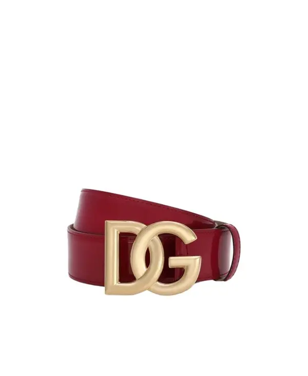 Dolce & Gabbana Logo Plaque Belt - Red
