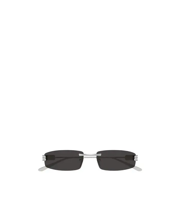 Balenciaga Rectangle Frame Rimless Sunglasses - Black