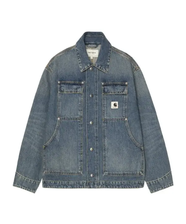 Carhartt Work In Progress Logo-patch Denim Jacket - Blue