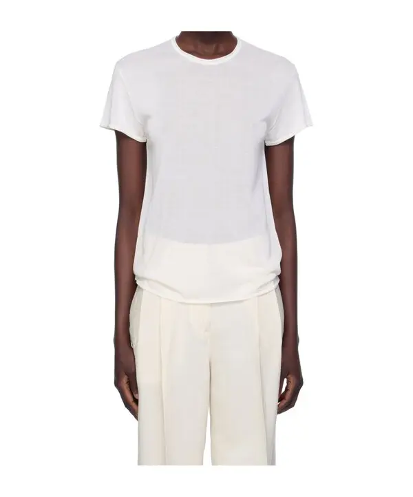 TOTEME Silk T-shirt - Ecru