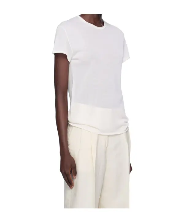 TOTEME Silk T-shirt - Ecru