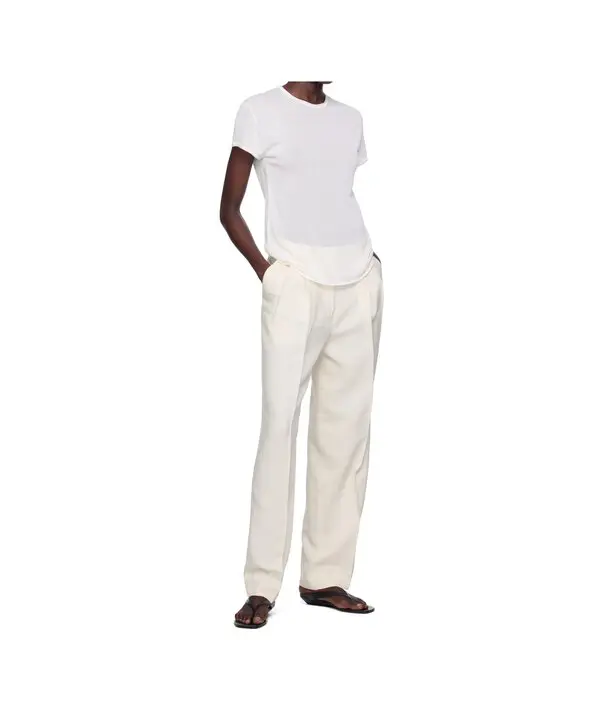 TOTEME Silk T-shirt - Ecru