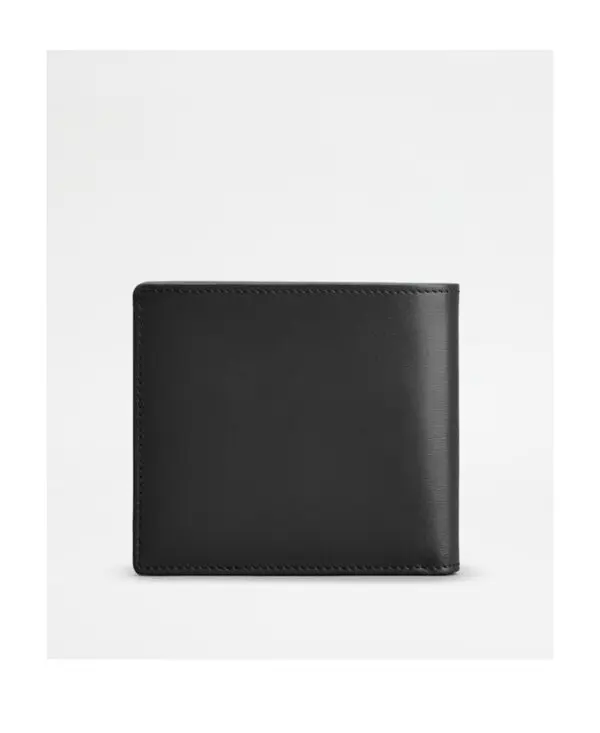 TOD'S Calfskin Bifold Wallet - Black