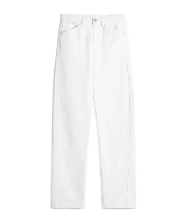 LEMAIRE Five Pockets Twisted Denim Pants - Milk