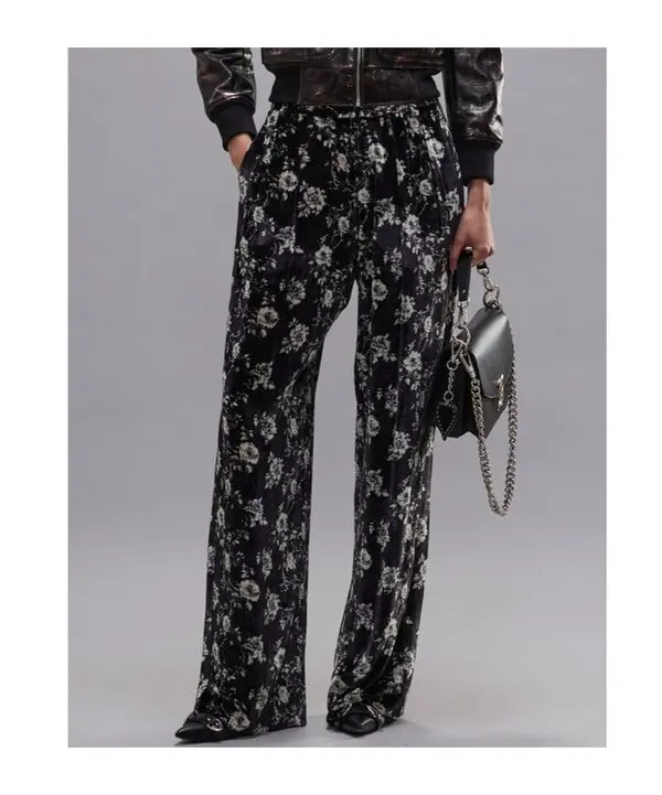 R13 Floral Printed Wide-leg Trousers