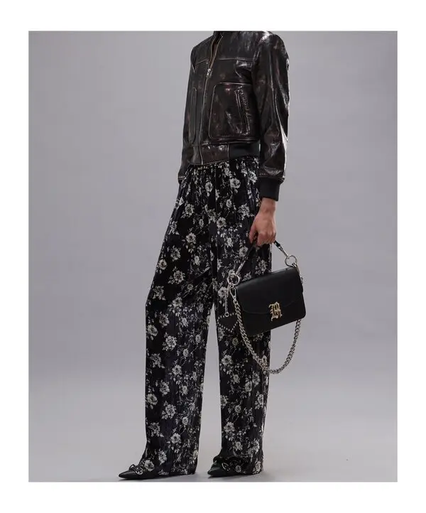 R13 Floral Printed Wide-leg Trousers