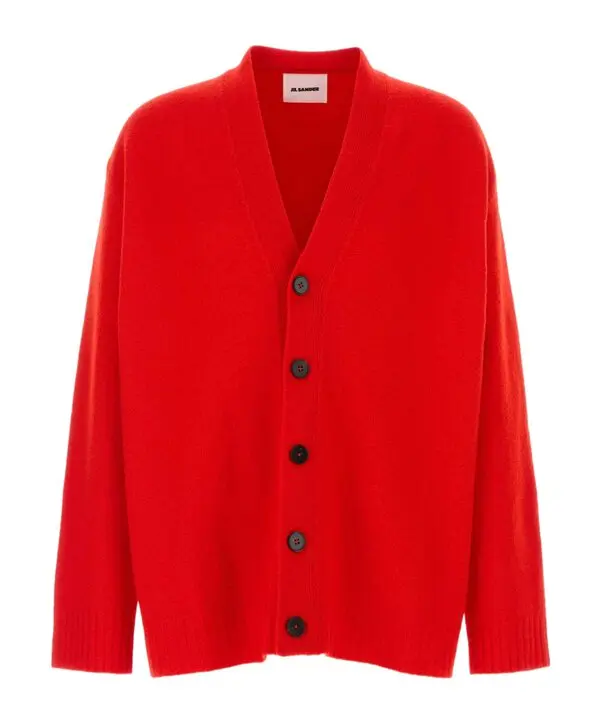 JIL SANDER V-neck Button-down Cardigan - Red
