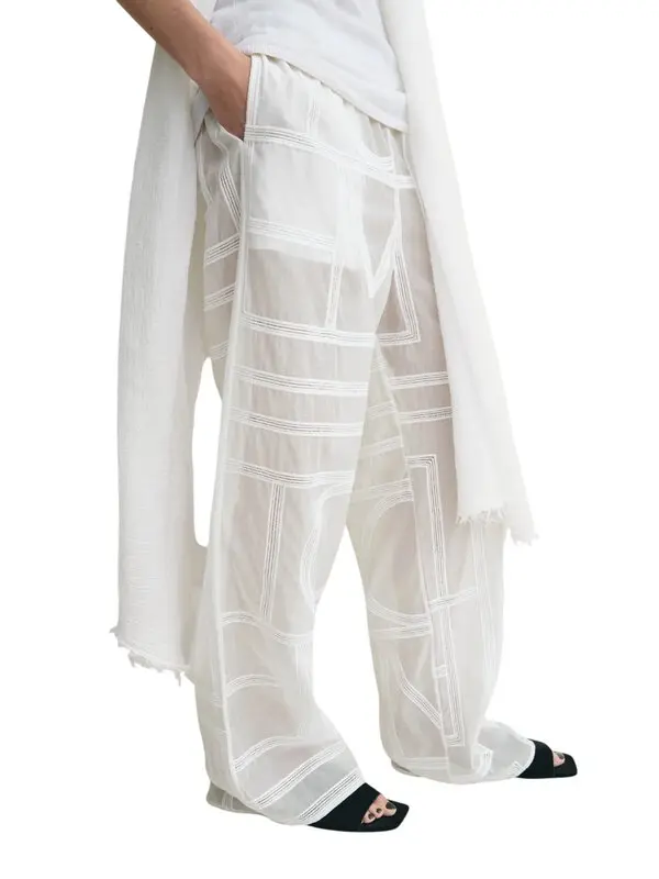 TOTEME Straight Wide-leg Trousers - White