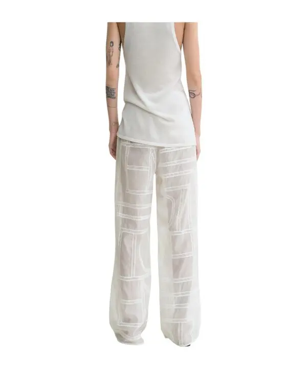 TOTEME Straight Wide-leg Trousers - White