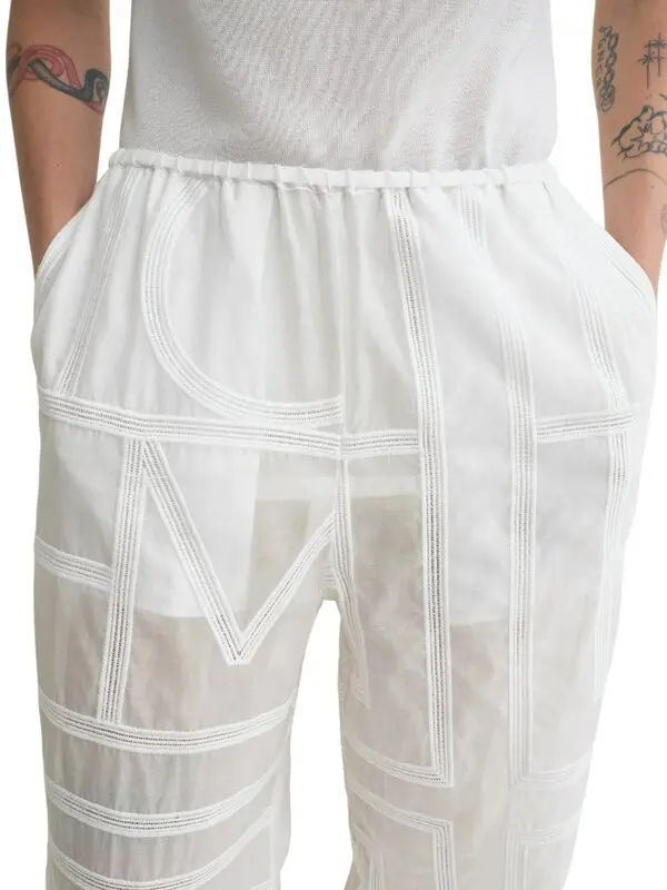 TOTEME Straight Wide-leg Trousers - White