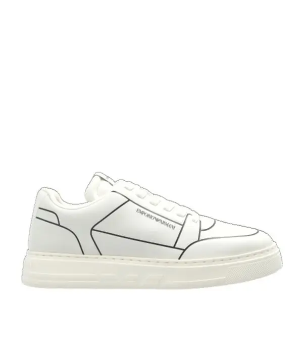 Emporio Armani Logo Printed Low-top Sneakers - White