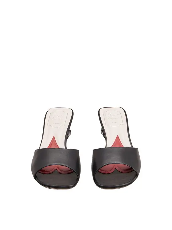 ROGER VIVIER Embellished Leather Mules