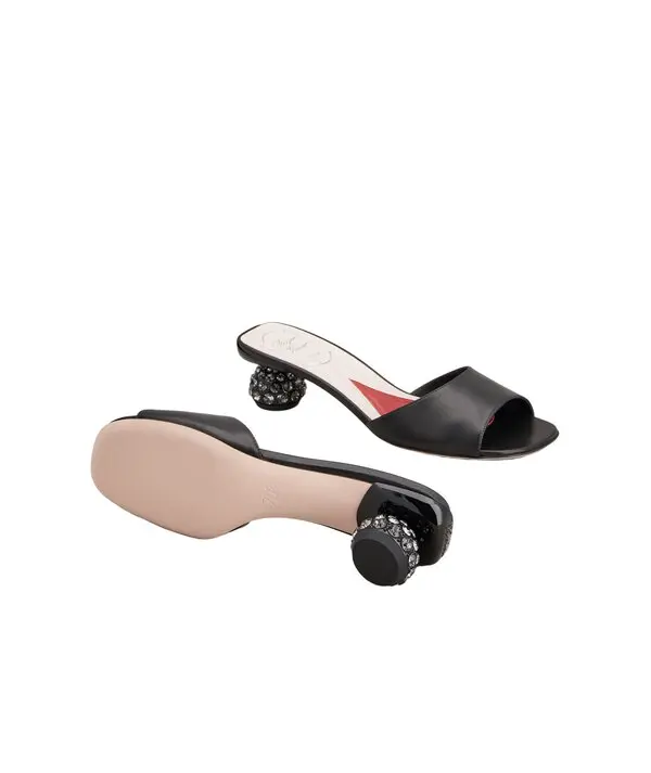 ROGER VIVIER Embellished Leather Mules