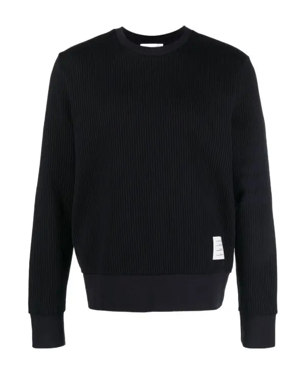 Thom Browne 4-bar Crewneck Sweatshirt - Navy Blue