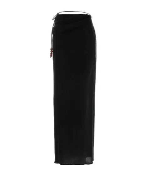 Magda Butrym Belted Draped Long Skirt