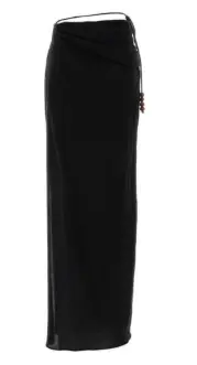 Magda Butrym Belted Draped Long Skirt