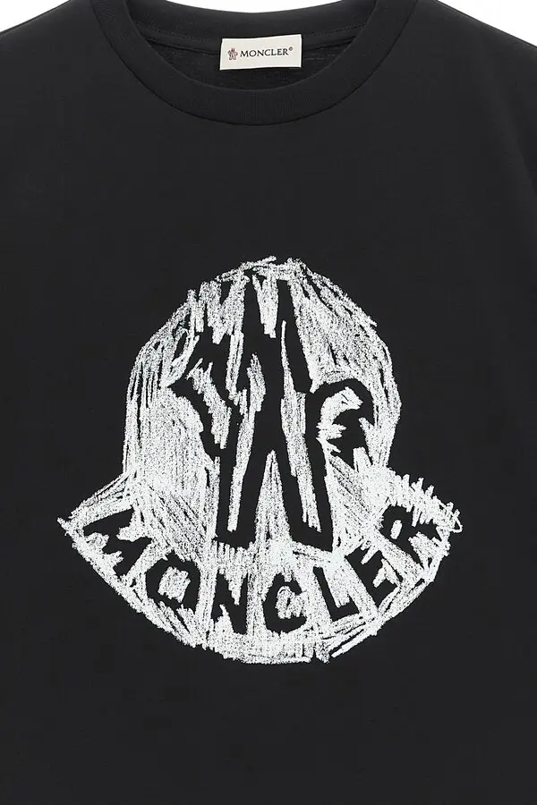Moncler Logo Printed Crewneck T-shirt