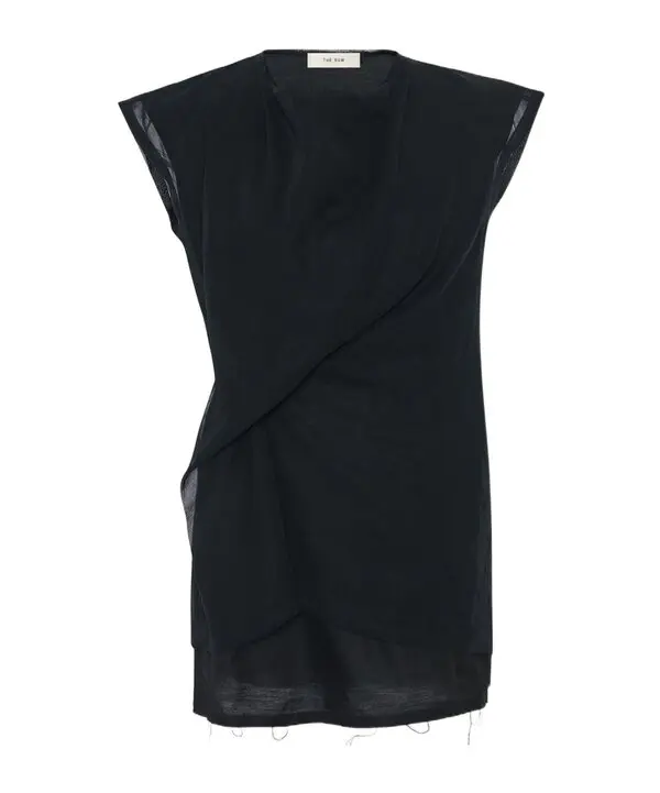 THE ROW Inawa Draped Top - Black