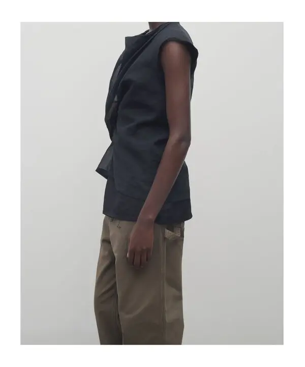 THE ROW Inawa Draped Top - Black