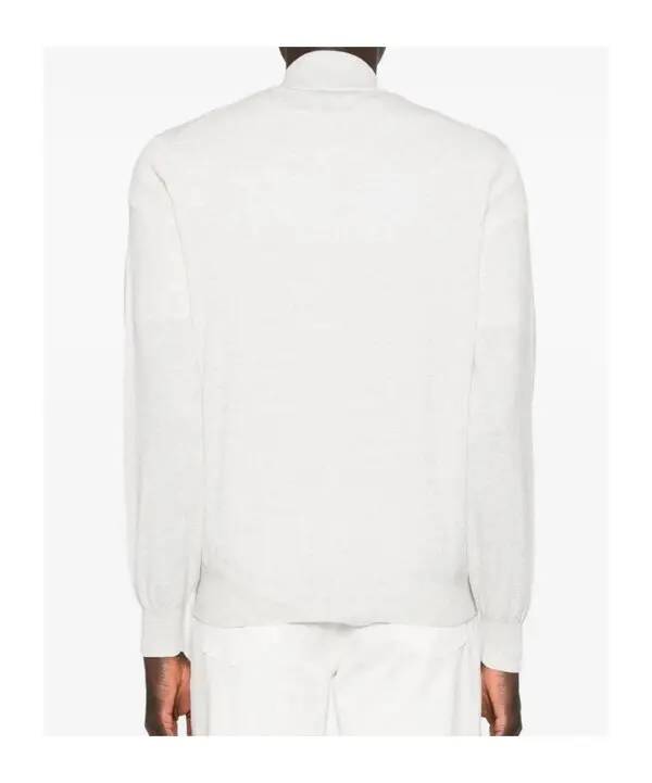 Brunello Cucinelli Zip-front Cotton Cardigan - White
