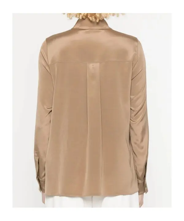 Max Mara Lapel Long Sleeve Shirt - Brown