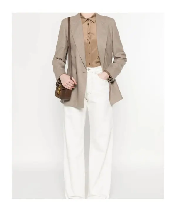 Max Mara Lapel Long Sleeve Shirt - Brown