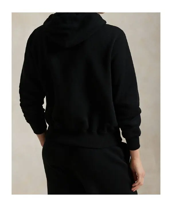 Polo Ralph Lauren Zip-up Hoodie With Embroidered Pony - Black