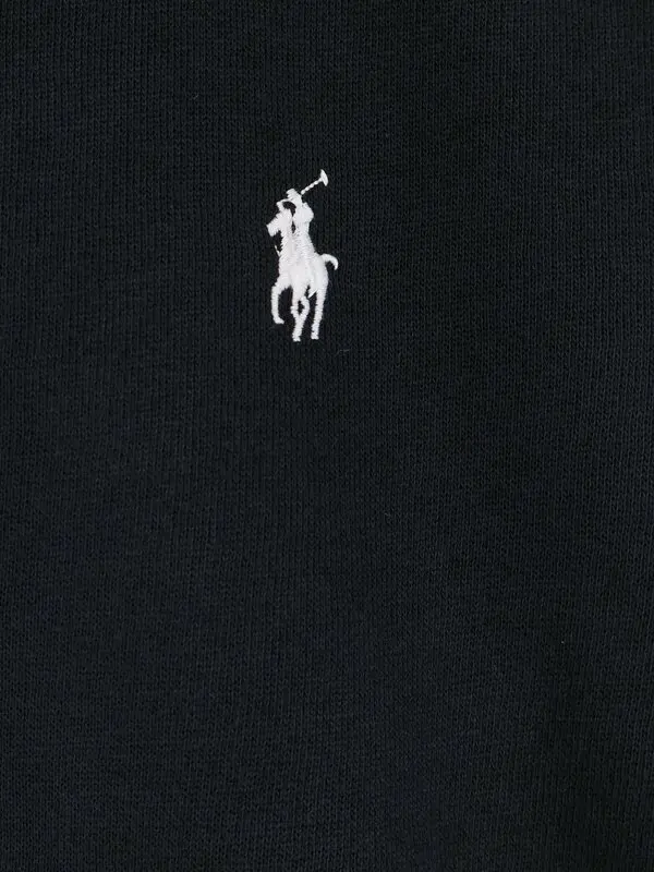 Polo Ralph Lauren Zip-up Hoodie With Embroidered Pony - Black