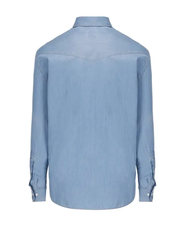 Brunello Cucinelli Long-sleeved Denim Shirt
