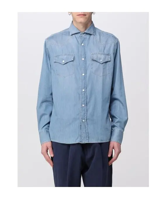 Brunello Cucinelli Long-sleeved Denim Shirt
