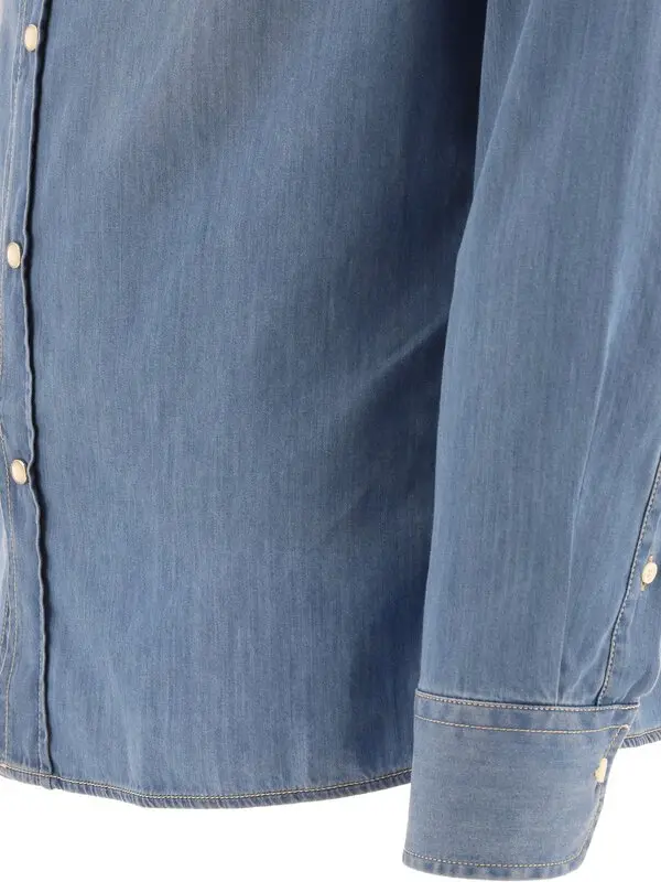 Brunello Cucinelli Long-sleeved Denim Shirt