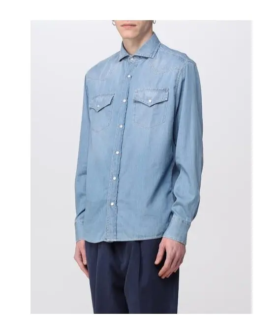 Brunello Cucinelli Long-sleeved Denim Shirt
