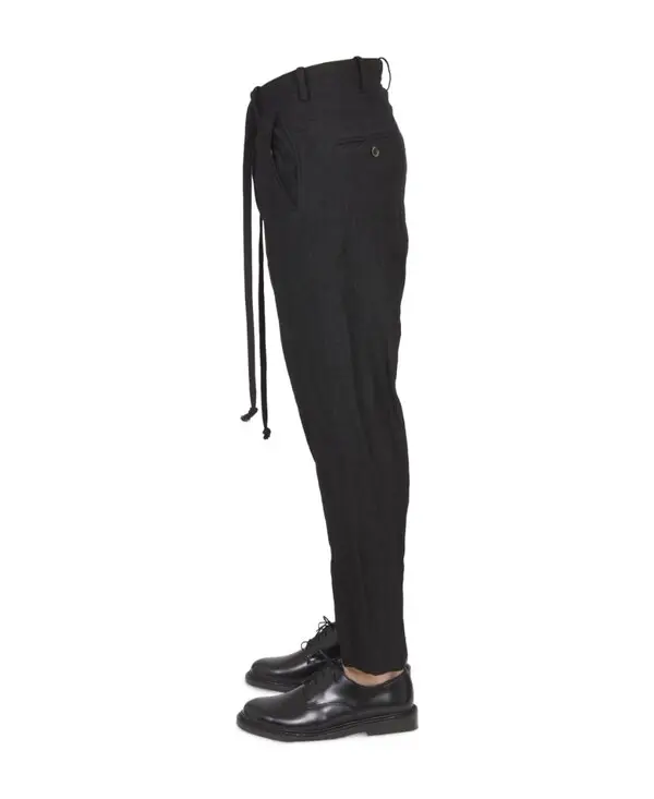 UMA WANG Drop Crotch Drawstring Trousers