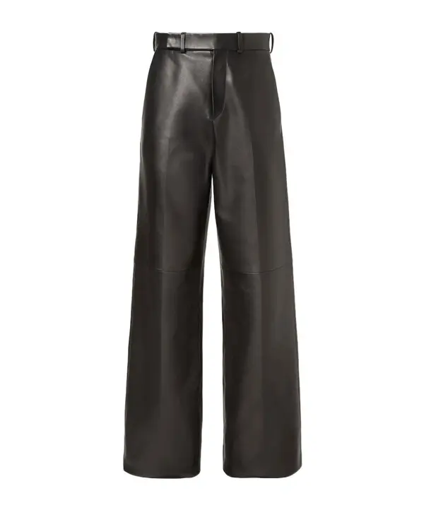 Fendi Nappa Leather Pants - Black