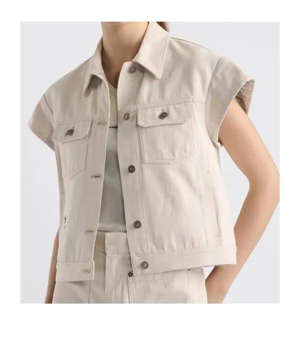Dior Short Sleeved Jacket With Classic Collar - White