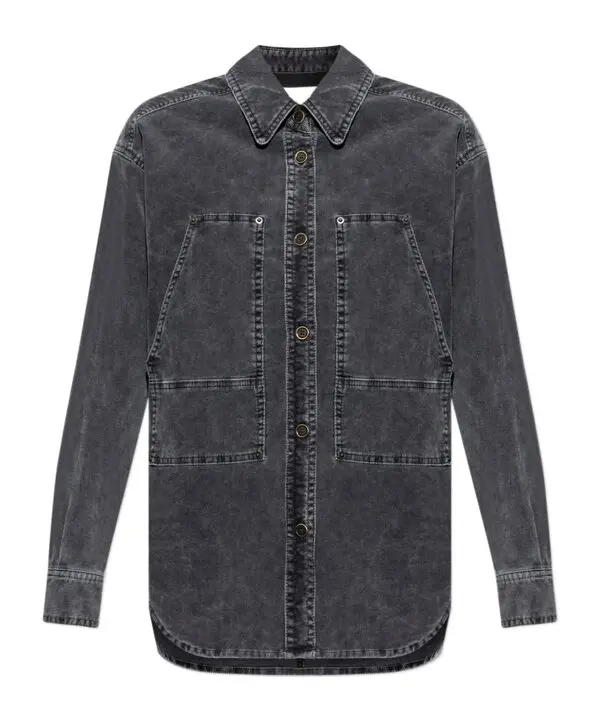 Isabel Marant Étoile Oriana Corduroy Shirt Jacket - Grey