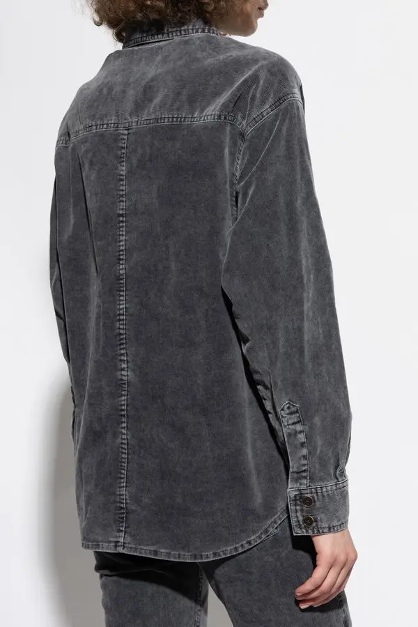 Isabel Marant Étoile Oriana Corduroy Shirt Jacket - Grey