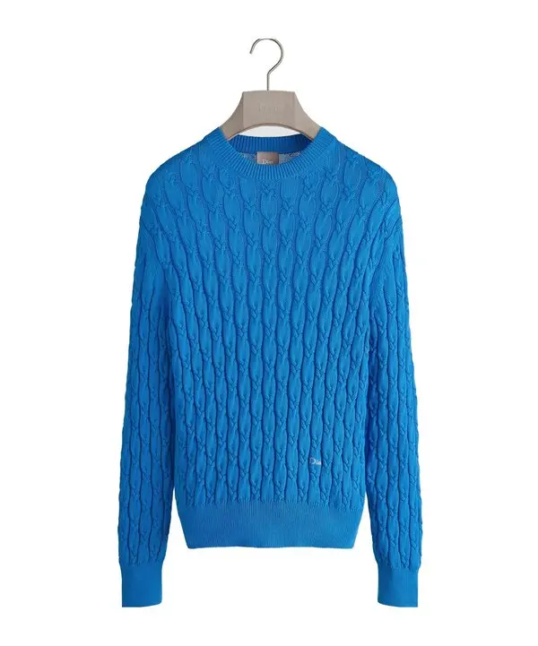 Dior Cable Knit Sweater - Blue