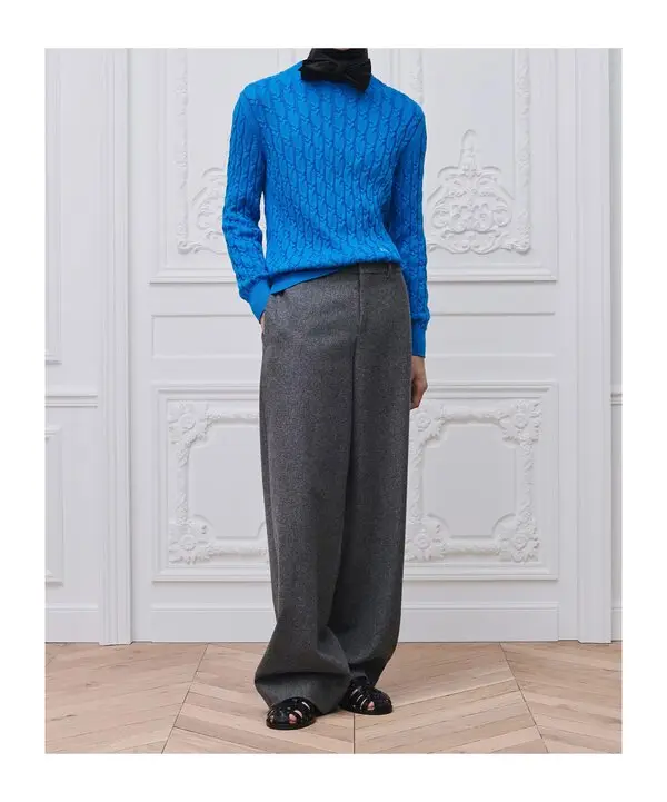 Dior Cable Knit Sweater - Blue