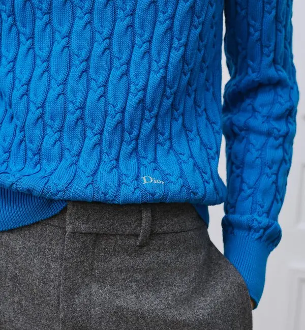 Dior Cable Knit Sweater - Blue
