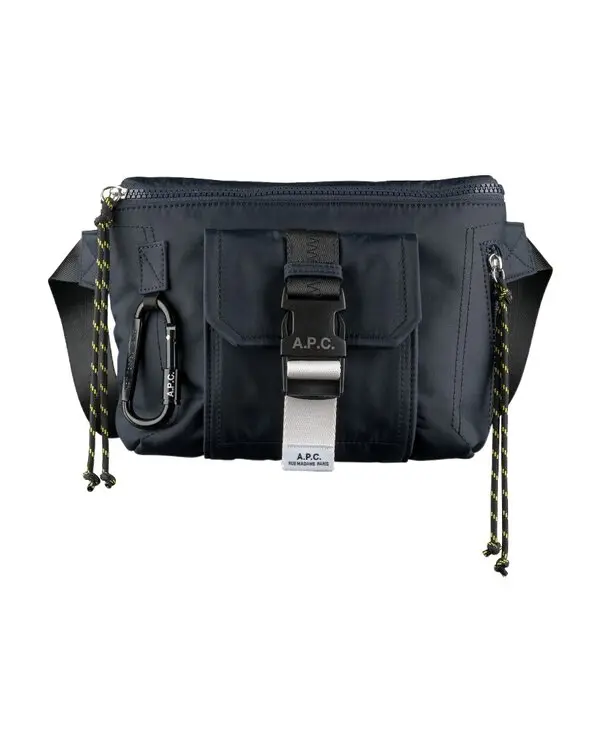 A.p.c. Logo Patch Buckled Belt Bag - Deep Navy Blue
