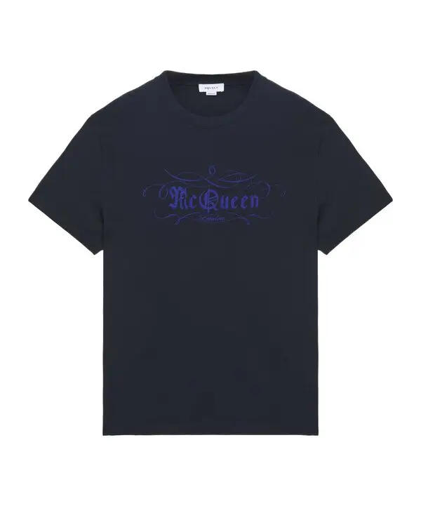 Alexander McQueen Script Printed Crewneck T-shirt