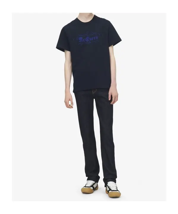 Alexander McQueen Script Printed Crewneck T-shirt
