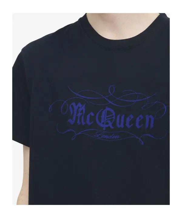Alexander McQueen Script Printed Crewneck T-shirt