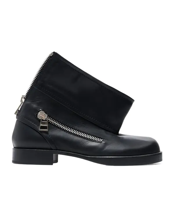 J.W.ANDERSON Biker Leather Ankle Boots - Black