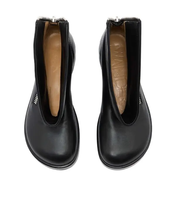 J.W.ANDERSON Biker Leather Ankle Boots - Black